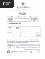 DepEd Administrative Assistant III (Senior Bookkeeper) Job Description ...