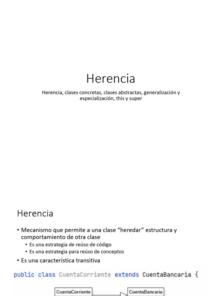 Herencia Pdf Herencia Programación Orientada A Objetos Objeto Informática