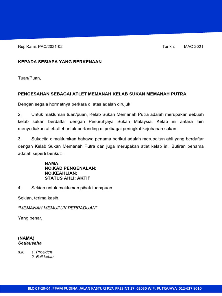 Template Letterhead - Pac | PDF