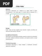 Coxa Vara y Valga | PDF | Sistema esquelético | Sistema musculoesquelético