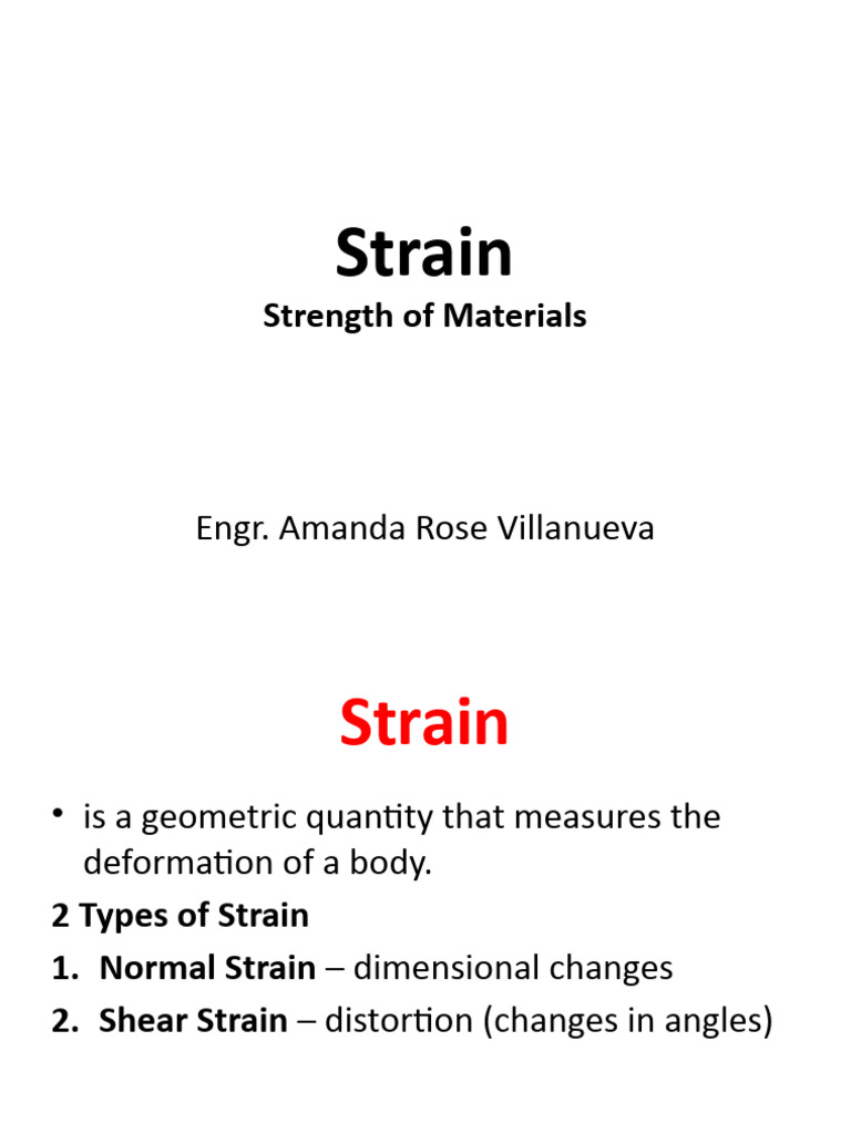Lesson 3 - Simple Strain - For Presentation | PDF | Deformation ...