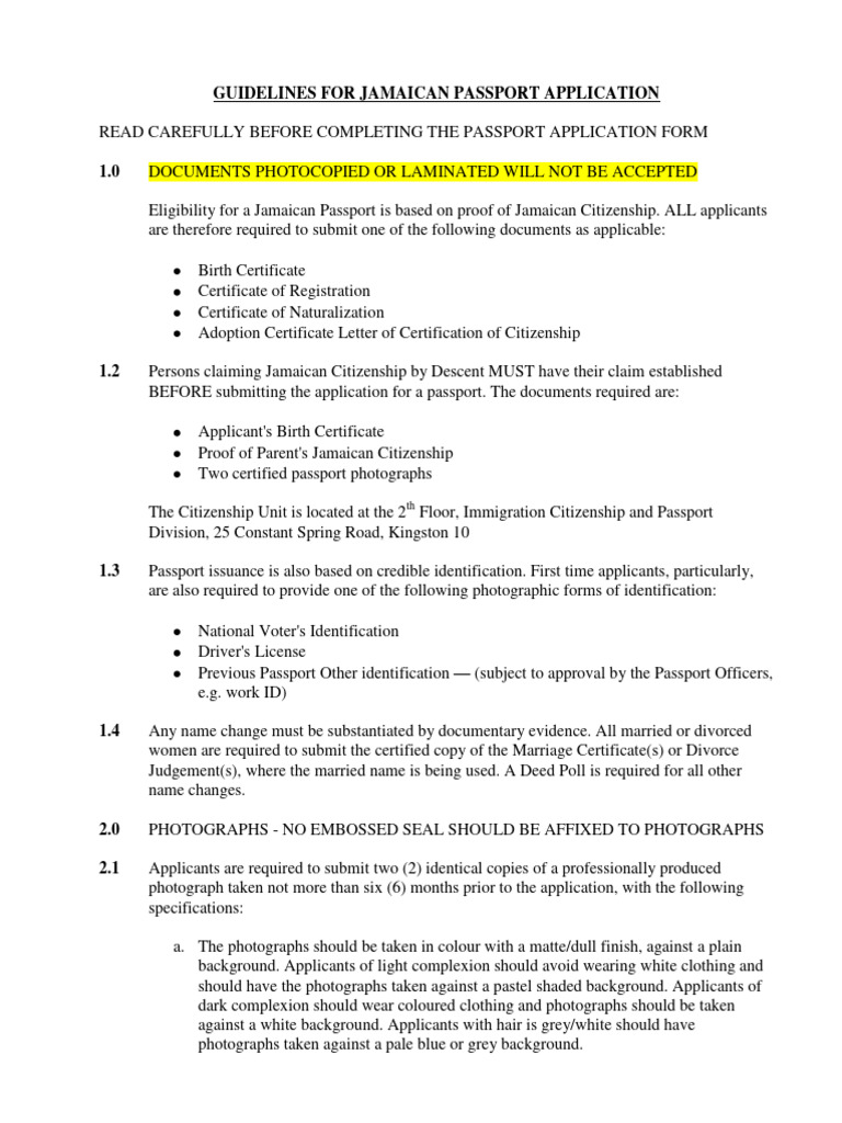 Passport Application Guide | Download Free PDF | Identity Document ...