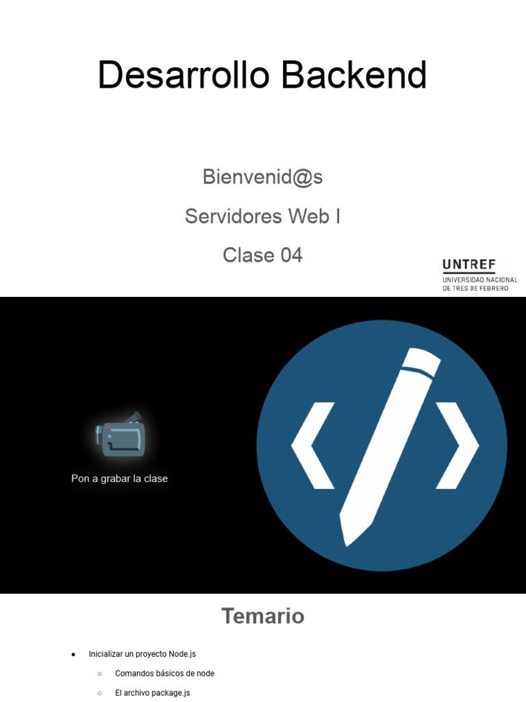 Backend - Clase 04 | PDF | Redes | Internet y web