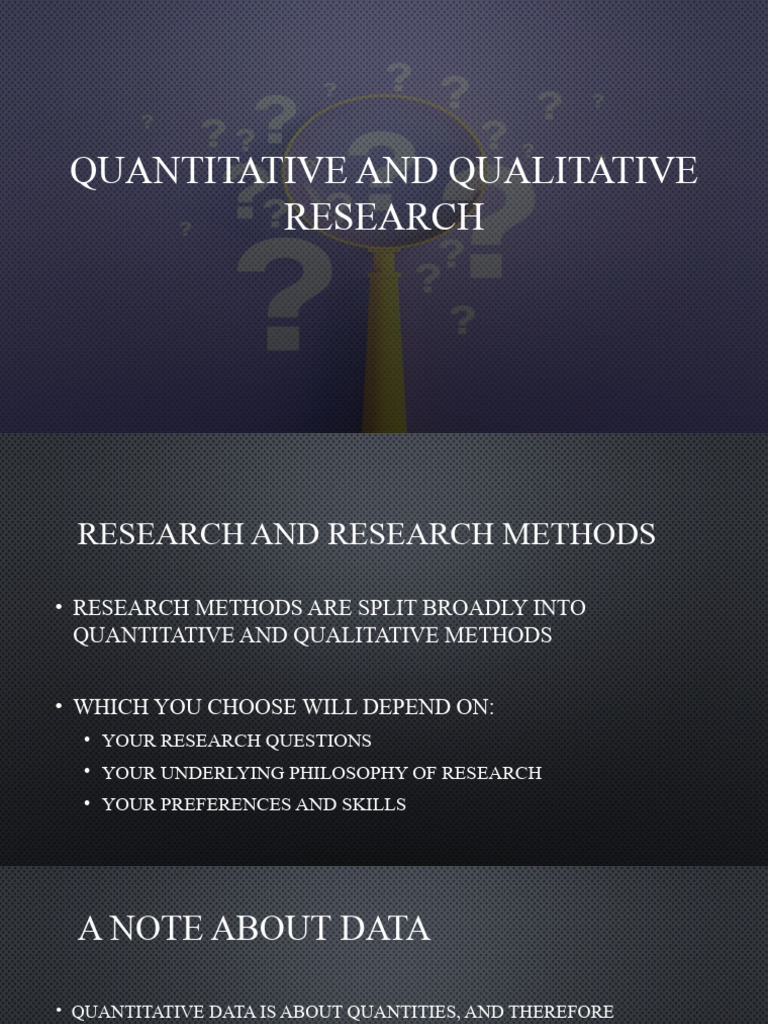Introduction To Quantitative and Qualitative Researches | PDF ...