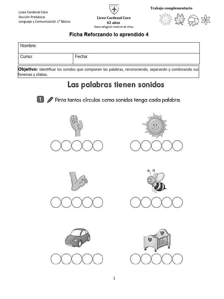 Ficha Reforzando Lo Aprendido 4 | PDF