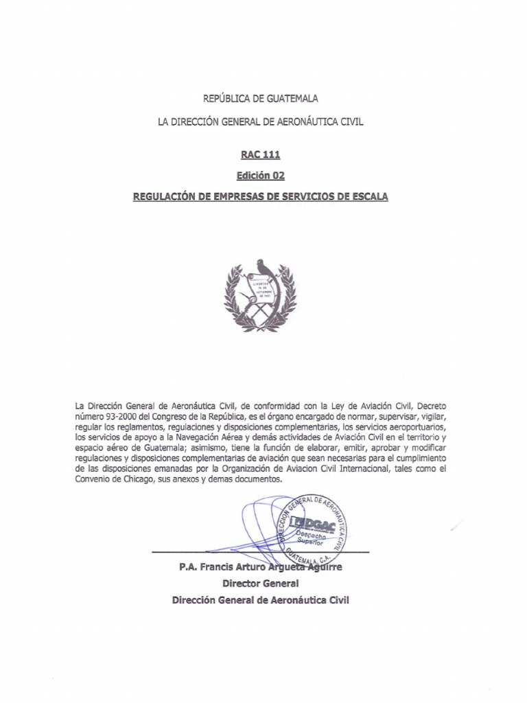 Dgac Rac-111-Ed.-02 | PDF | Aeropuerto | Calidad (comercial)