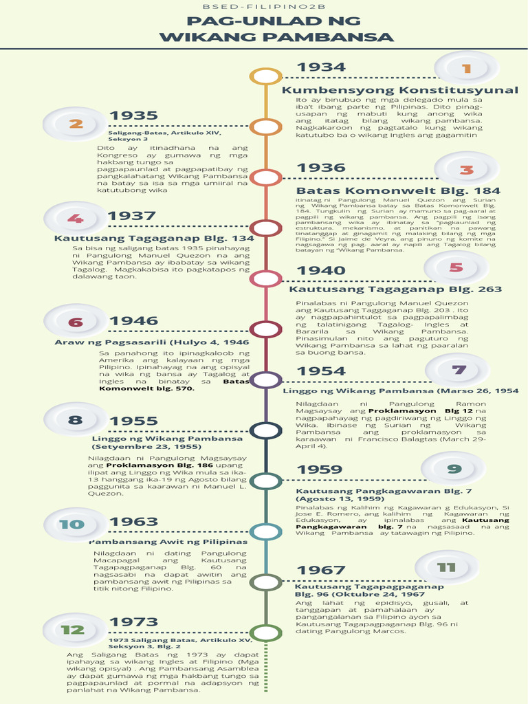 Multicolor Professional Chronological Timeline Infographic | PDF