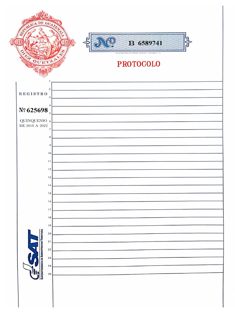 Papel Sellado Especial para Protocolo | PDF