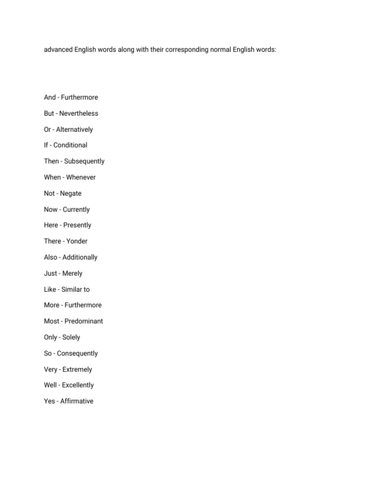 Advanced English Synonyms Guide | PDF