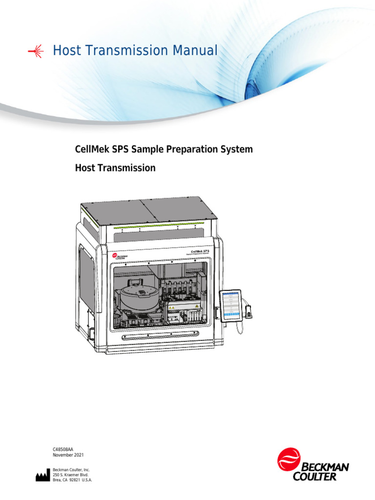 CellMek SPS Sample Preparation System Host Transmission C48508AA | PDF ...