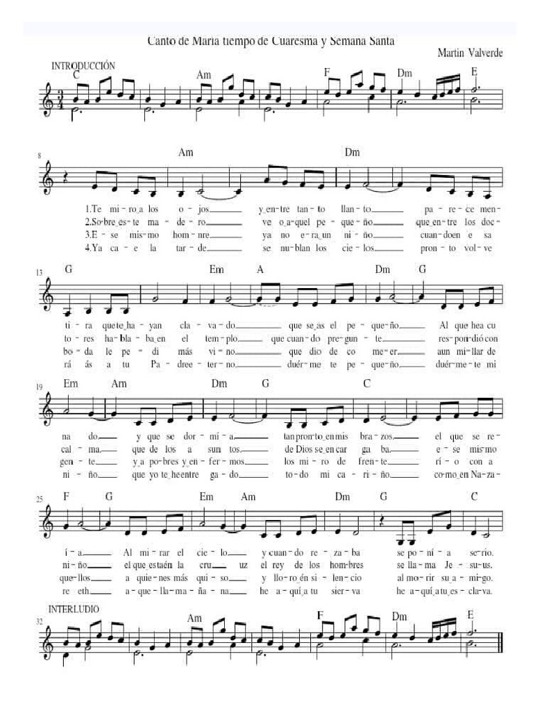 partitura el diario de Maria | PDF