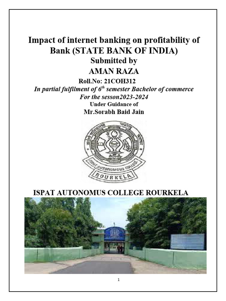 SBI Internet Banking Project | PDF | Financial Risk | Market Liquidity