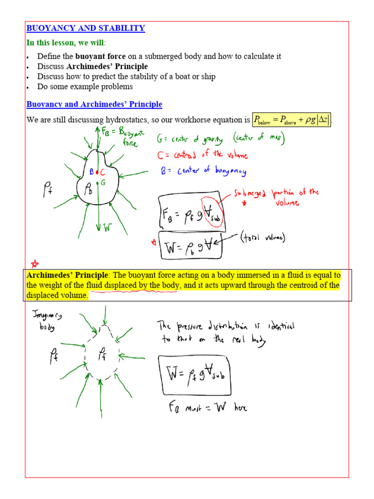 Fluid Mechanics Lesson 3 | PDF | Buoyancy | Fluid Mechanics