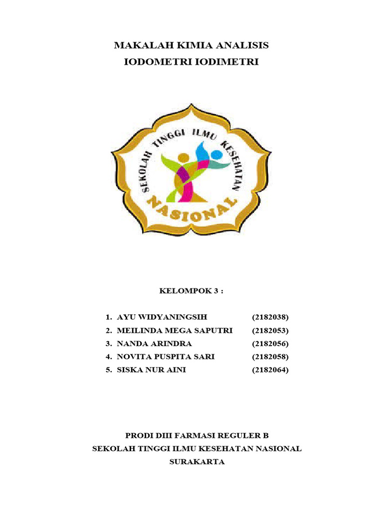Kimia Analisis Iodo Iodi | PDF | Sains & Matematika