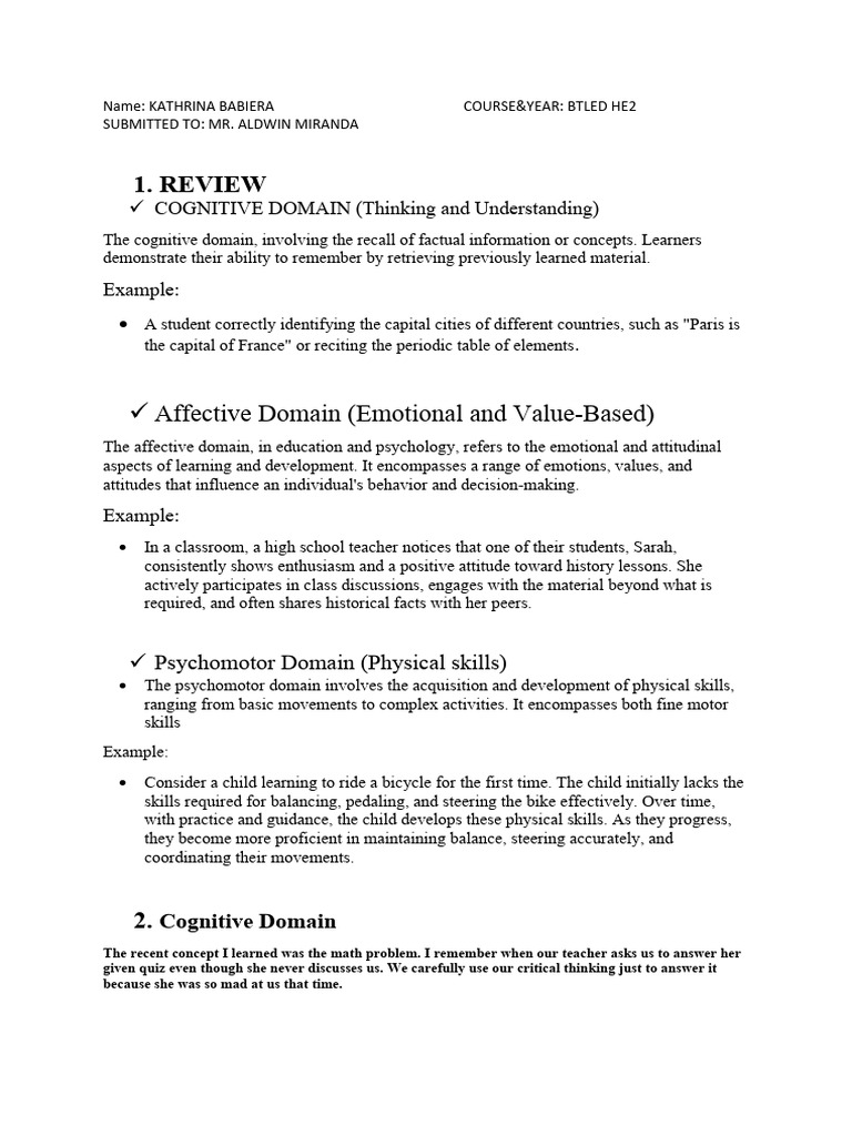 Babiera Kathrina | PDF | Learning | Cognition