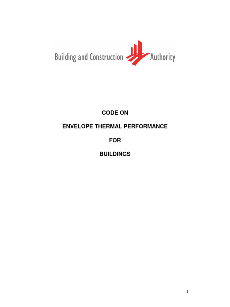 Bca - Code On Envelope Thermal Performance For Buildings PDF | PDF ...