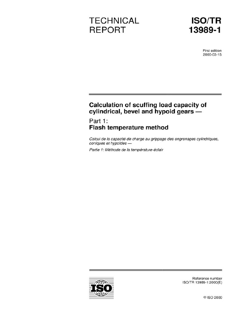 Iso TR 13989 1 2000 PDF | PDF