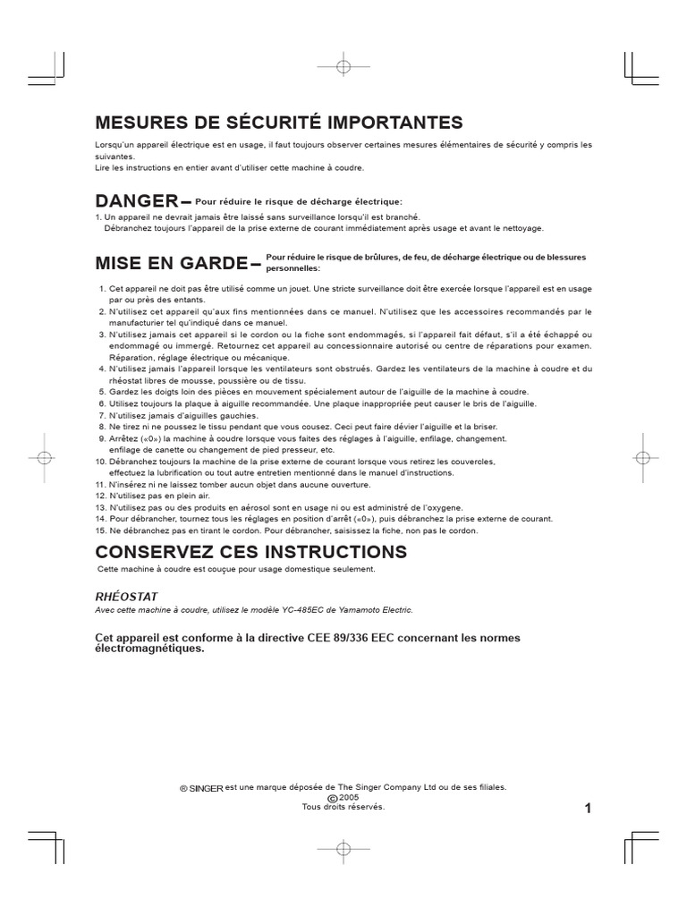 Singer 7430 Sewing Machine Instruction Manual | PDF | Couture | Arts ...