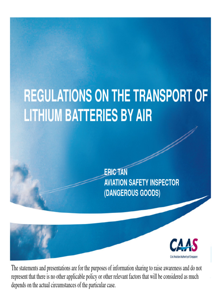 2 - Regulations On The Transport of Lithium Batteies by Air | PDF ...