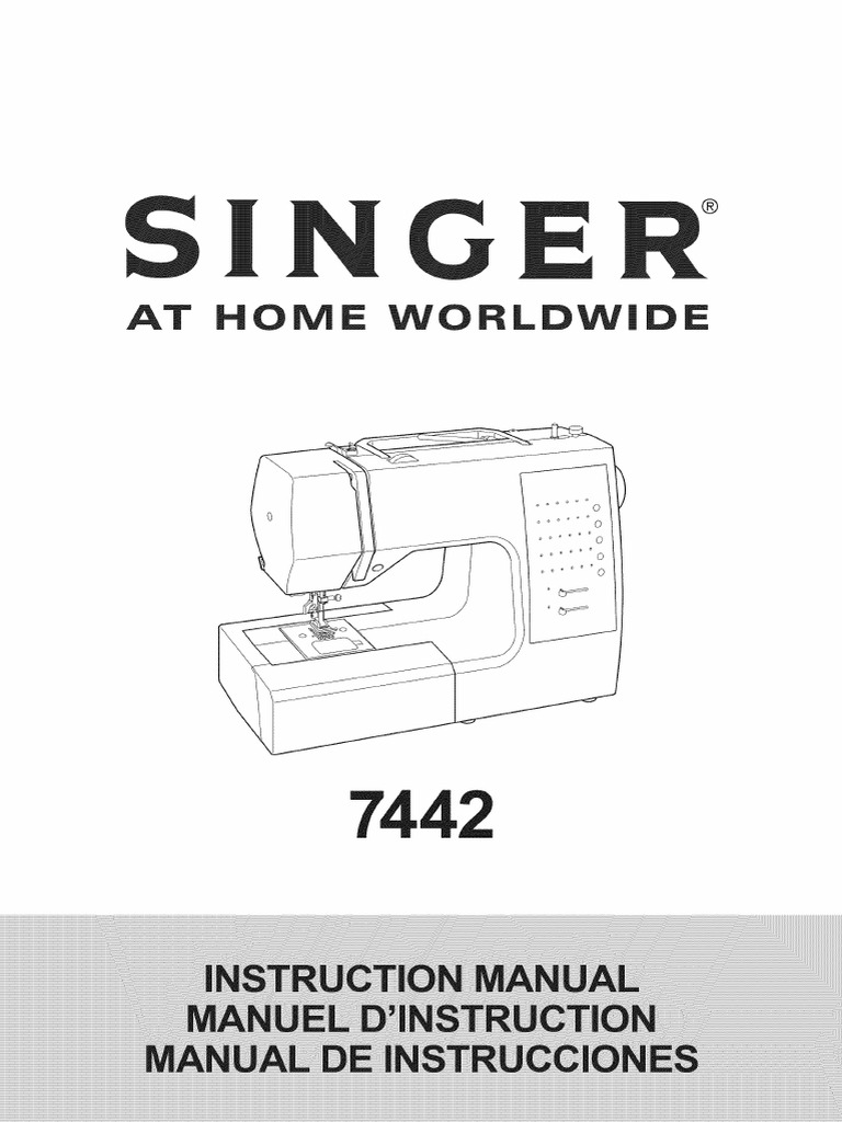 Singer 7442 Sewing Machine Instruction Manual | PDF | Sewing Machine ...