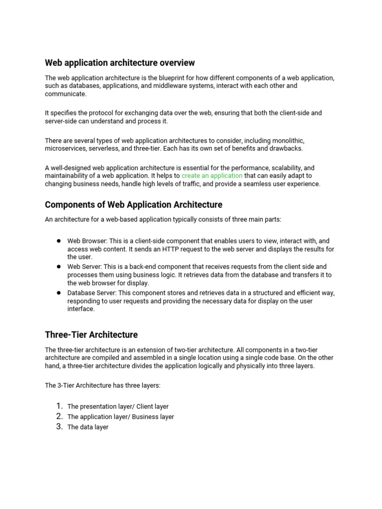 Web application architecture overview.docx | PDF | World Wide Web ... Web application architecture overview.docx | PDF | World Wide Web ...