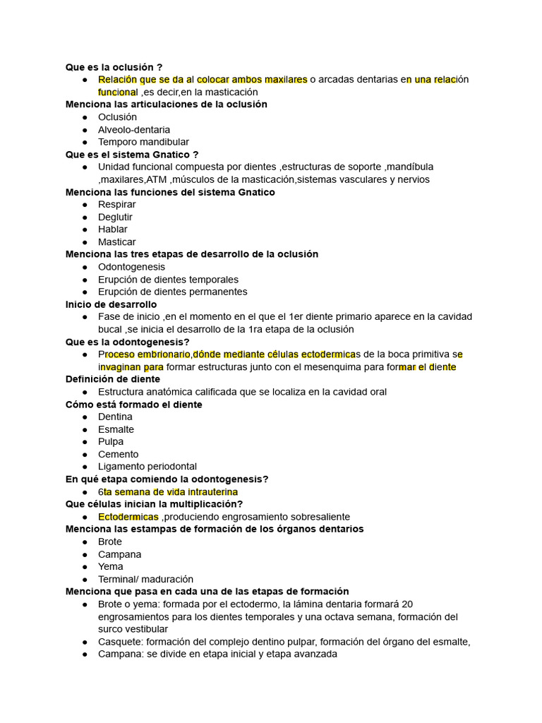 Guía de Oclusión - Editado | Descargar gratis PDF | Odontología | Diente