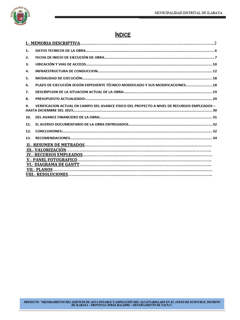 Mejoras Agua y Alcantarillado Oconchay | PDF | Ingeniero civil | Ingeniería Química