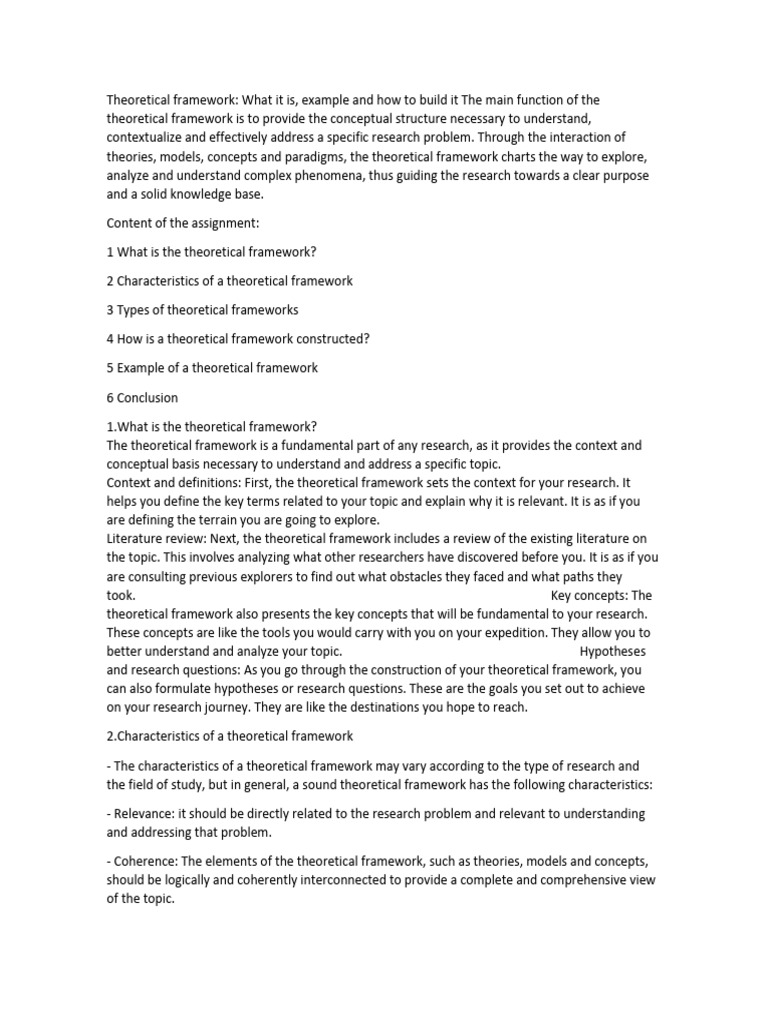 Theoretical Framework | PDF | Theory | Conceptual Model