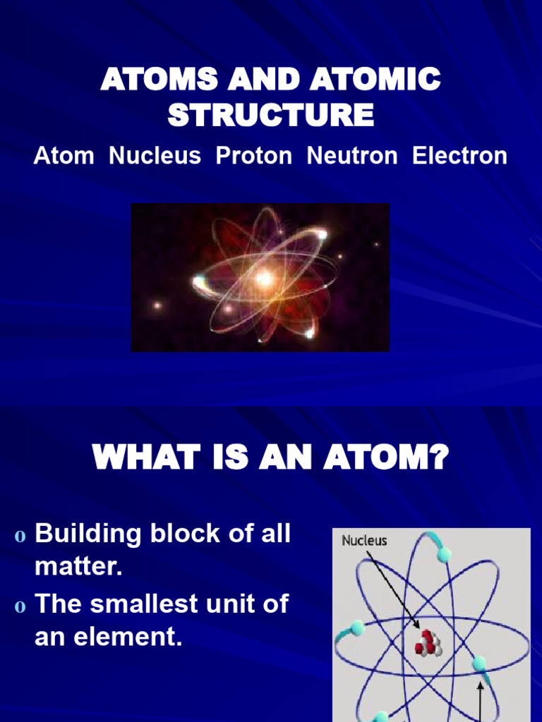Atomic Structure Notes - Lecture | PDF | Atoms | Atomic Nucleus
