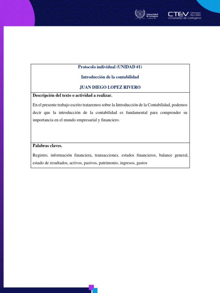 PROTOCOLO INDIVIDUAL DE CONTABILIDAD 1,2,3,4 | PDF | Contabilidad ...
