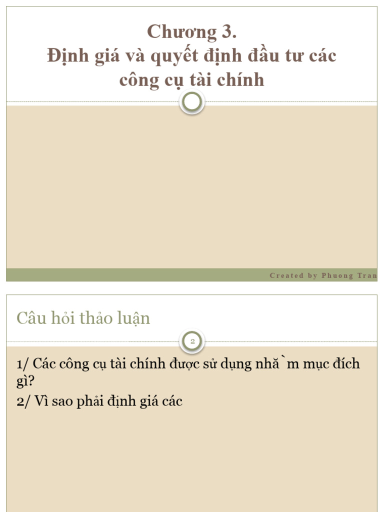 Chapter 3. Dinh Gia Cac Cong Cu Tai Chinh | PDF