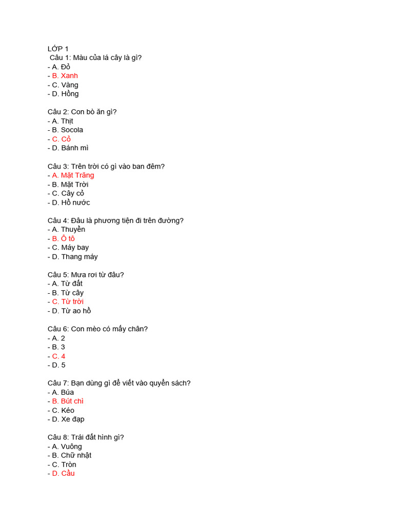 Câu hỏi KHCN | PDF