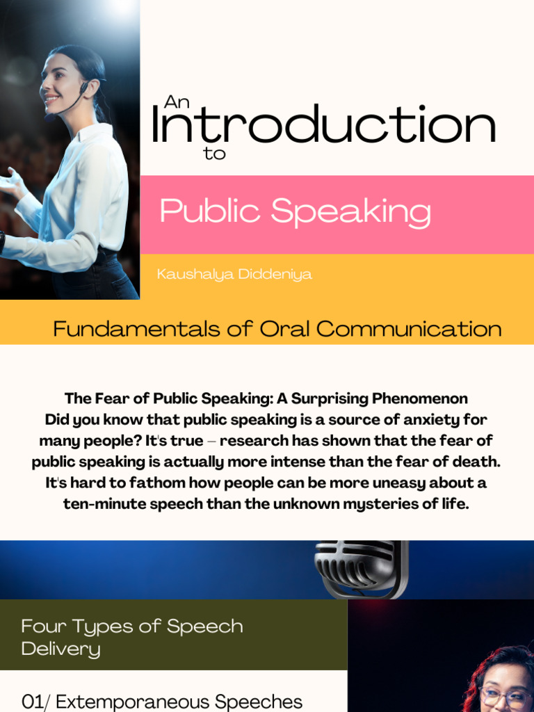 PUBLIC SPEAKING - Lesson 01 | Download Free PDF | Public Speaking ...