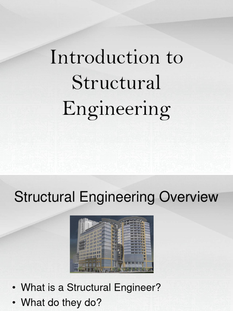 Structural Engineering Introduction | PDF | Deformation (Engineering) | Concrete