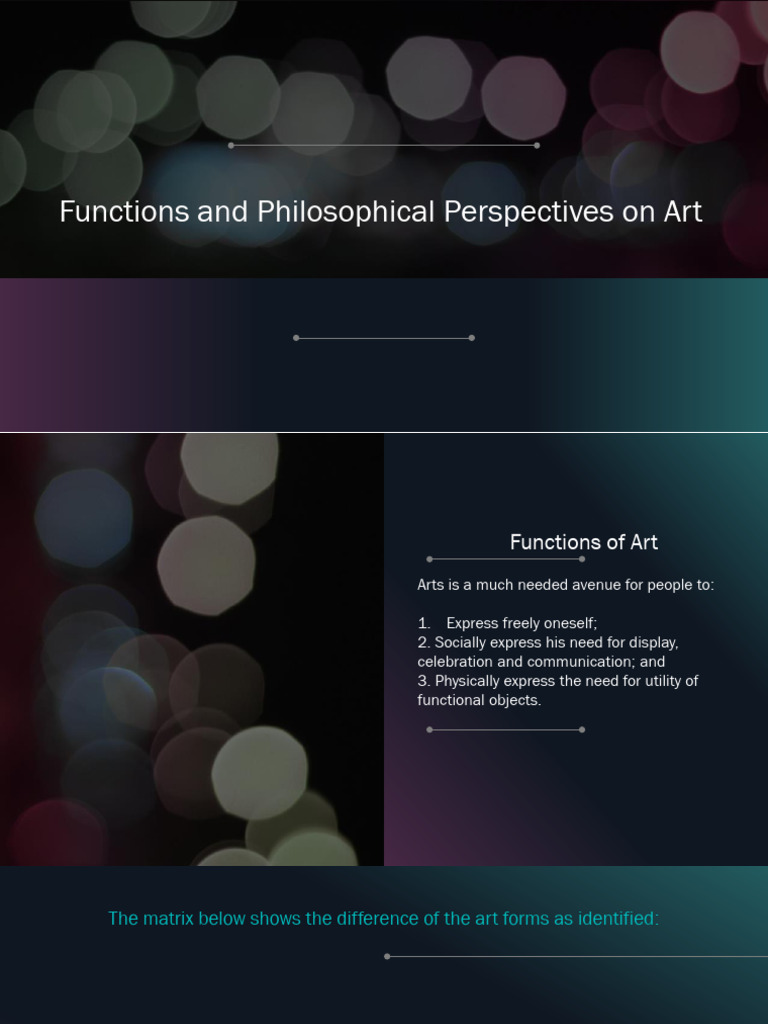Functions and Philosophical Perspective of Art | PDF | Beauty | Aesthetics