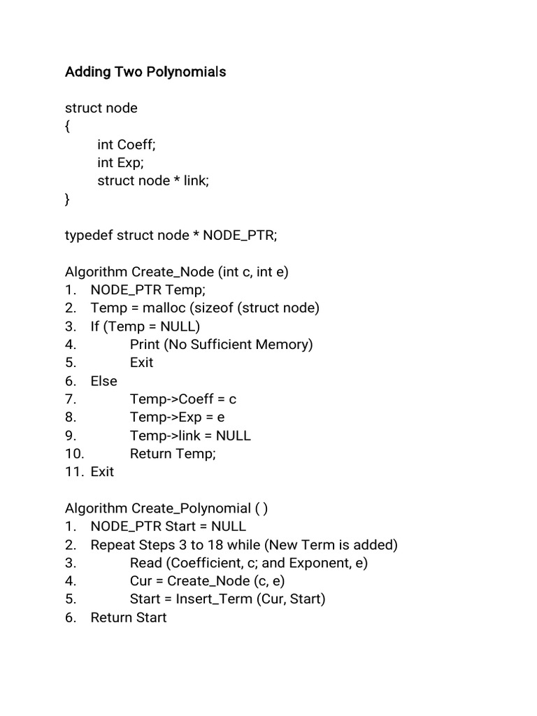 Polynomials | PDF | Teaching Methods & Materials