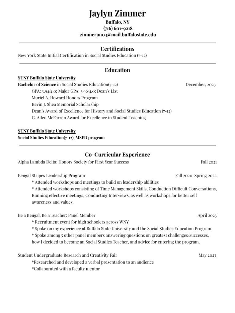 resume | PDF | Teachers | Pedagogy