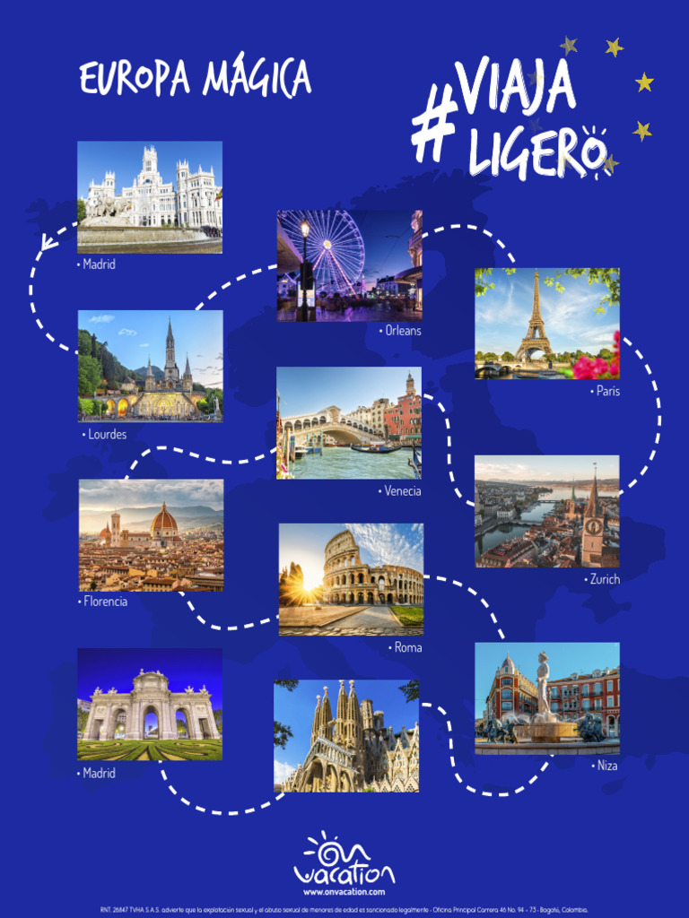 Ficha Viaja Ligero Europa Magica | PDF | Roma | Madrid