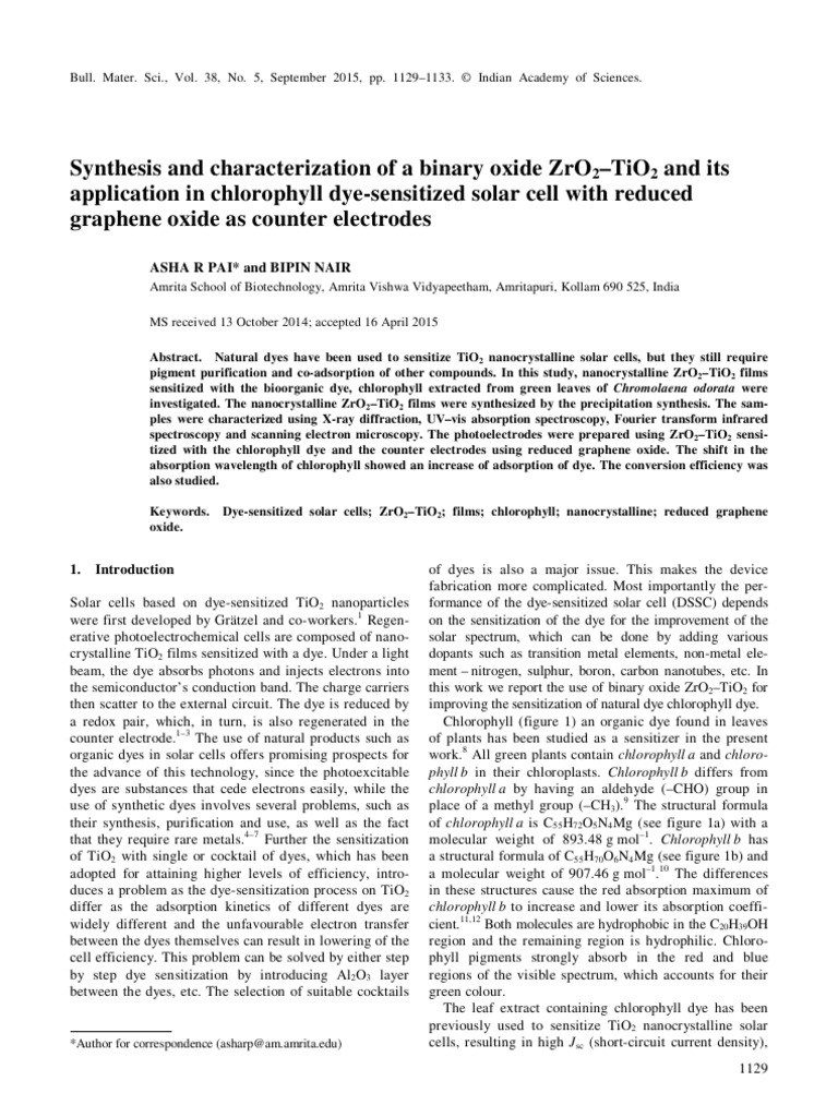Synthesis and Characterization of A Binary | PDF | Titanium Dioxide | Zirconium Dioxide