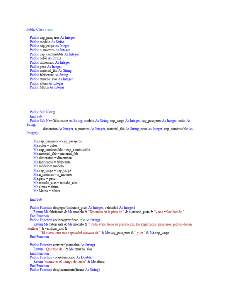 Public Class Avion | PDF