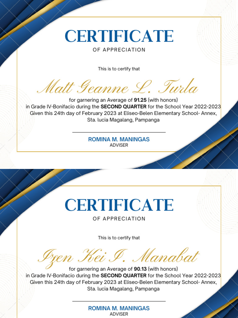 Blue Modern Social Media Marketing Appreciation Certificate | PDF