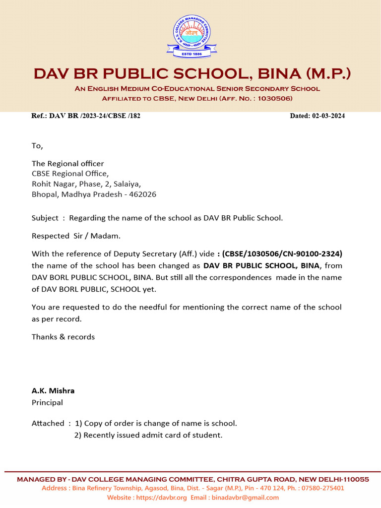 CBSE Letter 2-3-2024 | PDF