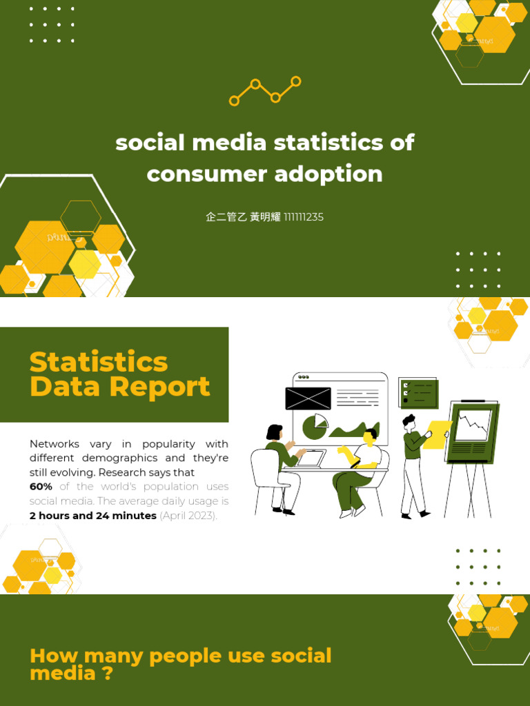 黃明耀 111111235 Statistics Midterm PPT Social Media Statistics | PDF ...