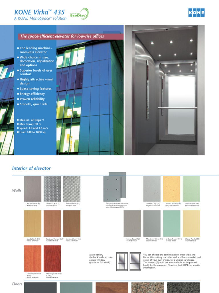 KONE Virka 435 Insert PDF | PDF | Elevator | Door