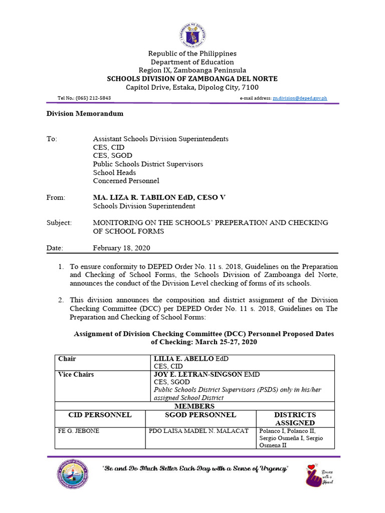 checking of school forms | PDF | Government | Philippines