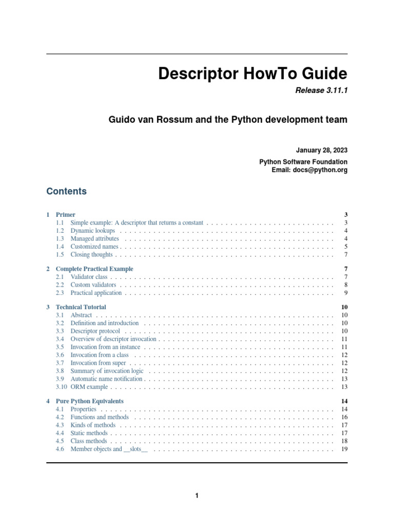 Howto Descriptor Pdf Class Computer Programming Method Computer Programming