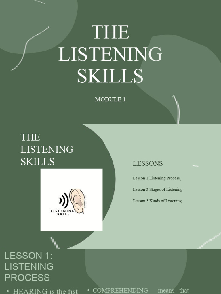 El107 Listening Skills | PDF