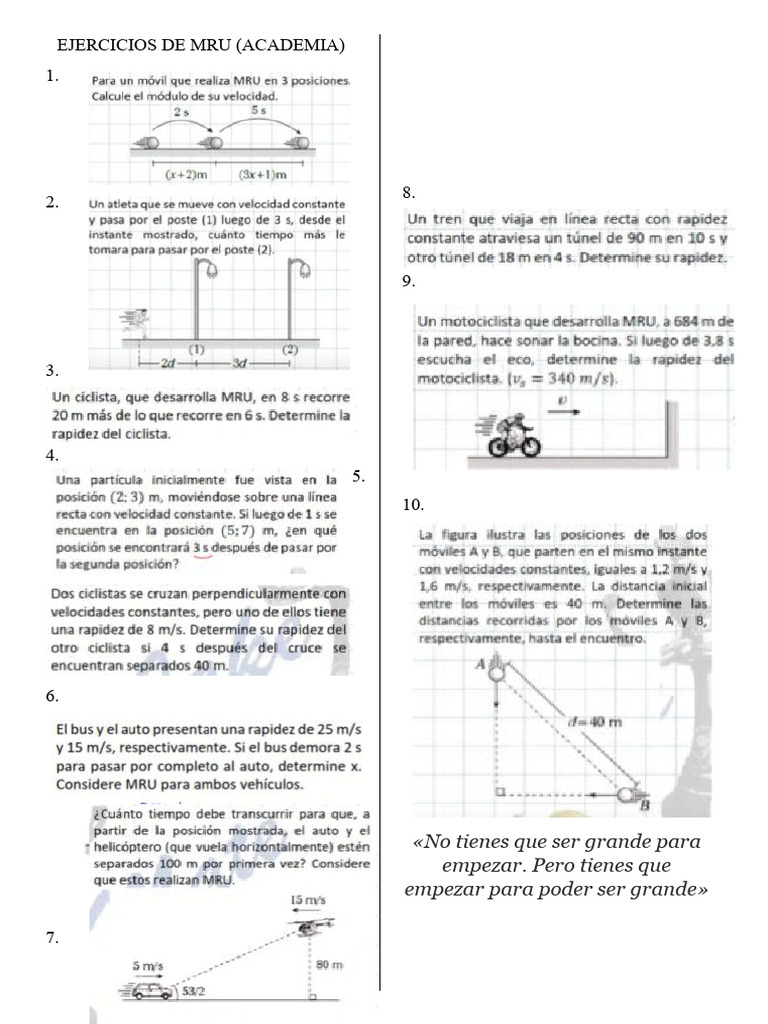Mru Ejercicios Resueltos Y F Rmulas Clave Para Aprender - Free Word ...