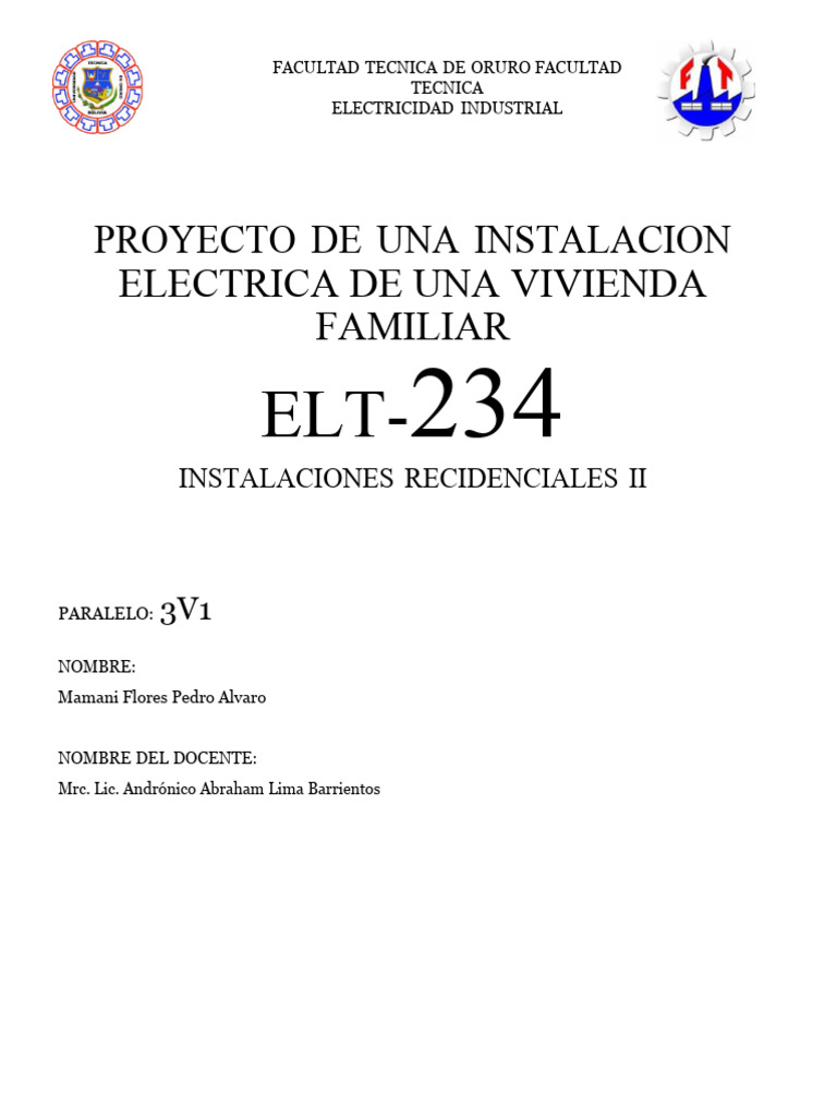 Proyecto Elt - 234 | PDF | Aislador (Electricidad) | Ingenieria Eléctrica