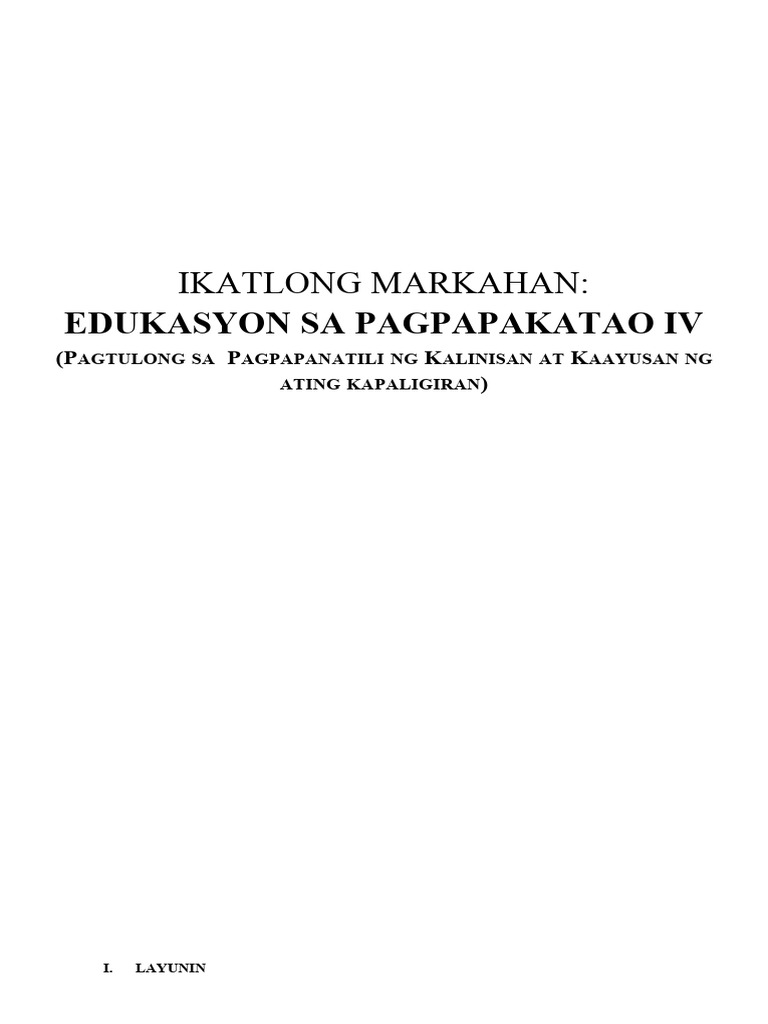 Grade 4 ESP Lesson Plan Quarter 3 | PDF